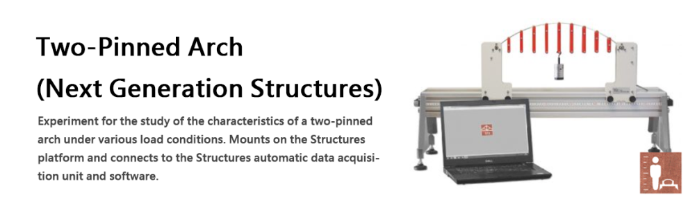 二鉸鏈拱形橋(Two-Pinned Arch)實驗設備 STS-10